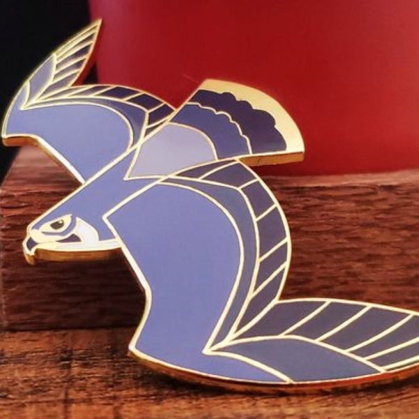 Peregrine Falcon Hard Enamel Pin | Falcon Pin | Art Deco | Bird Pin - Etsy