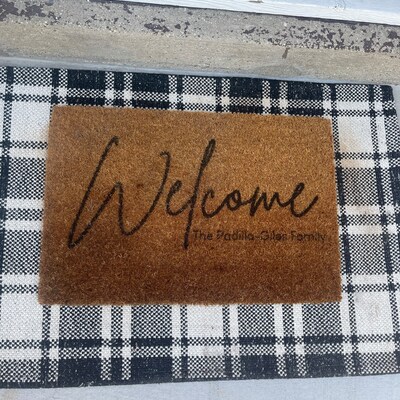 Custom Welcome Mat-personalized Welcome Mat-front Porch Mat-welcome Mat ...