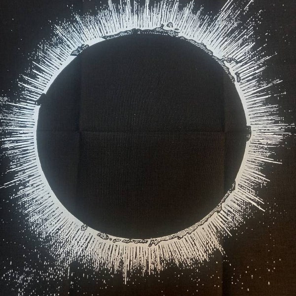 Solar Eclipse Back Patch: Screen Printed Cotton Sew on Backpatch for ...