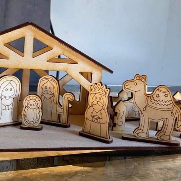 Belén - Regalo de Navidad - Archivos de corte láser - SVG+DXF+PDF+Ai ...