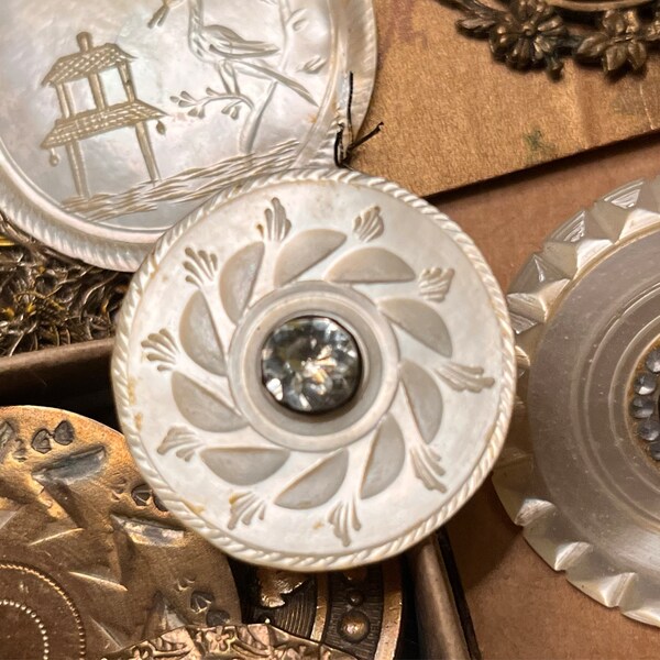 Large Antique Cooper Metal Button 19th Century 34 Mm Antique Button ...