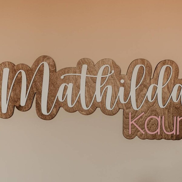 Freestanding Wooden Name Cutouts, Wooden Letters, Name Sign, Baby ...