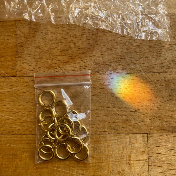 Flat Solid Brass Split Key Ring, Brass Split Keyring, Brass Split Ring ...