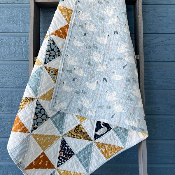 Little Swan Fabric Collection by Little Forest Atelier for Riley Blake ...