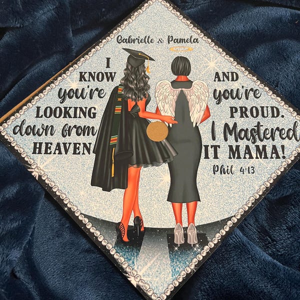 Custom Memorial Graduation Cap Topper, This is for You Mom Graduation ...