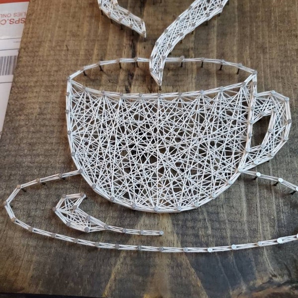 Coffee String Art, Coffee Cup String Art, String Art Coffee Cup, Coffee ...
