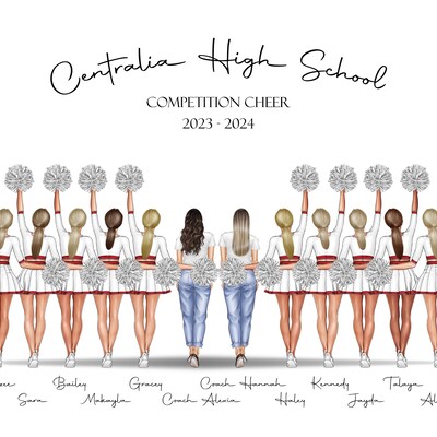 3 Best Friends Drawing Three Besties Print Friendship Poster 3 Best ...