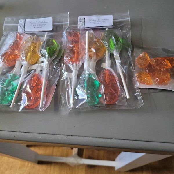 Christmas Clear Toy Candy, Barley Lollipops - Etsy