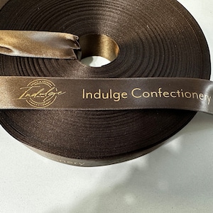 Business Branded 25mm Personalised Printed Ribbon Business Gift Wrap ...