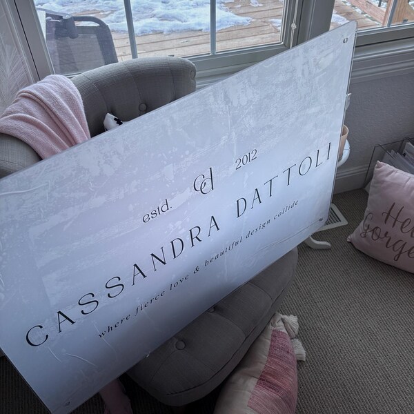 Personalized Business Acrylic Sign I Clear Floating Sign I Business ...