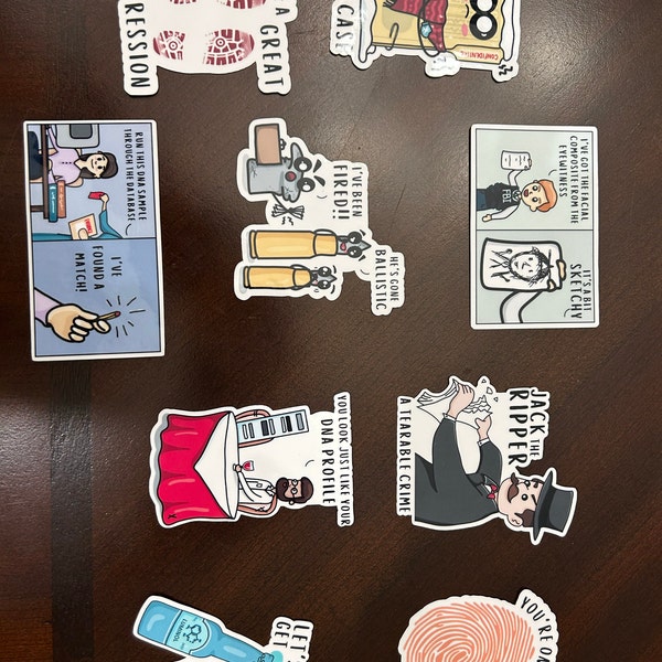 Forensics Pun Stickers | Criminology, Crime Scene Investigator | Water ...