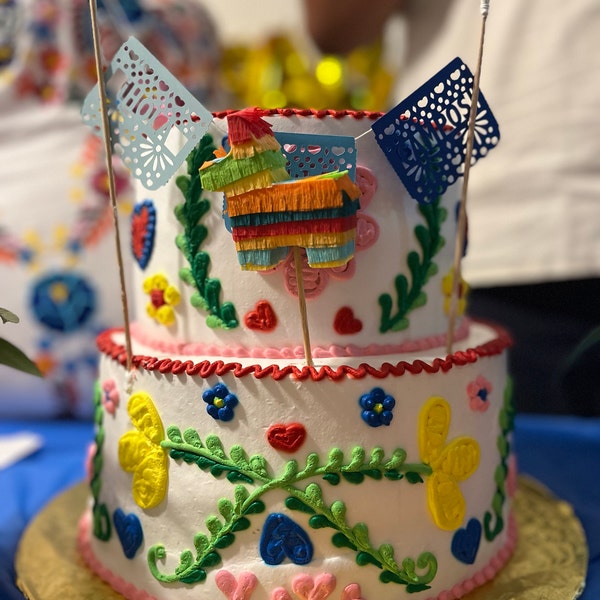 Fiesta Cake Topper | Custom Pinata Cake Topper | First Fiesta Birthday ...