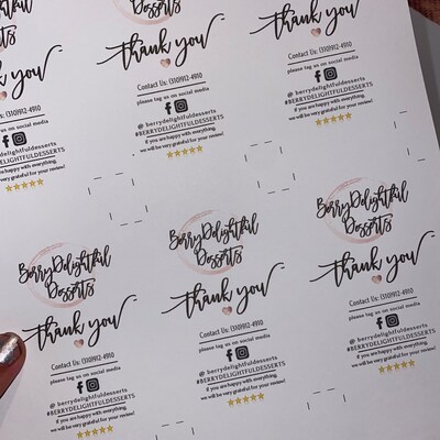 ADD YOUR LOGO Printable Small Business Insert Card / Simple Shop ...