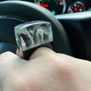 Zombie Creepy Undead Ring With Three Black Hands and Fog on a Black ...