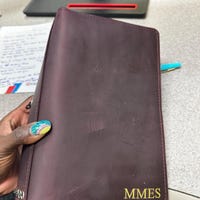 Leather Travel Notebook Cover, Monogrammed Notebook Cover, Notebook ...