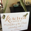 Mother of the Bride Memorial Sign Reserved in Memory of - Etsy