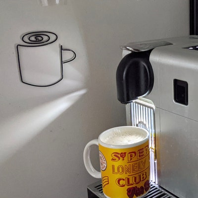 Handmade black Pictured Wire Coffee/tea Mug. Wire Art, Kitchen Decor ...