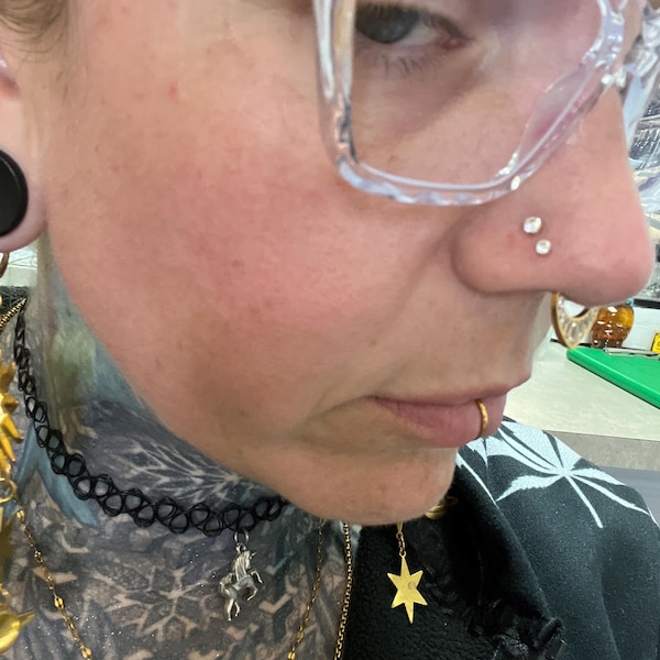 Prong Set Gold Color Implant Grade Titanium Threadless Push Pin 2mm-4mm ...