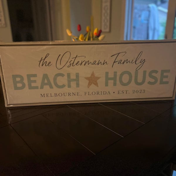 Beach House Sign Personalized | Beach House Decor | Beach House Gift ...