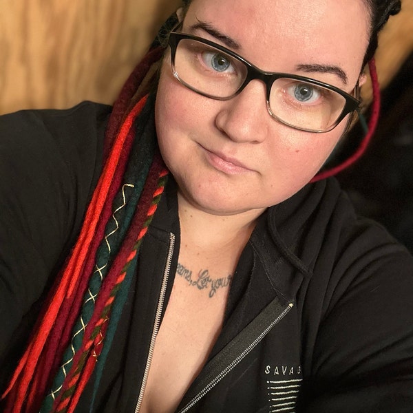 Double Ended Wool Dread Extensions Bohemian Dreads Dark Brown Emerald ...