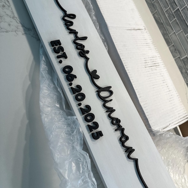 Personalized Couple Name Sign With Established Date | Custom Wedding ...
