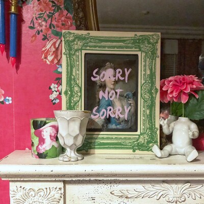 SORRY NOT SORRY Quote Print Art Print Pop Artfunny Art - Etsy