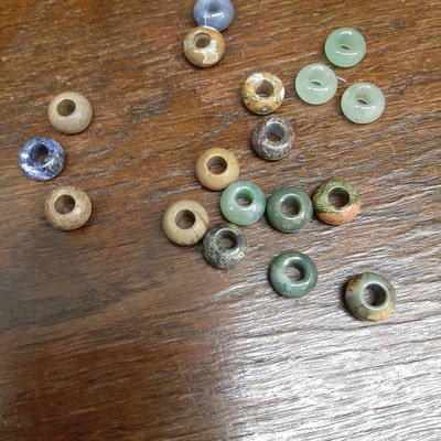 Set of 20 Deep Blue Sea Dread Bead Pack 6mm-8mm Hole 1/4 5/16 Inch ...