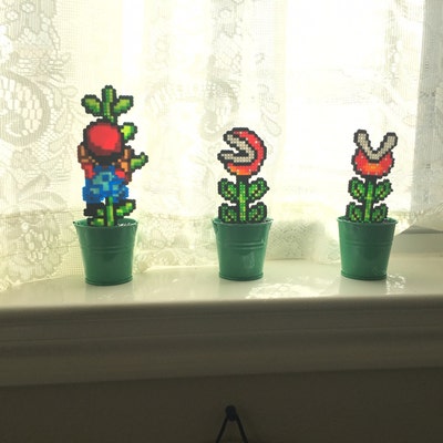 Climbing Mario Plants Video Game Decor Desk Plant Game Room Decor Boys ...