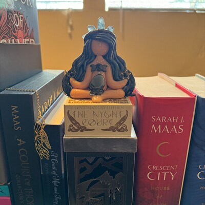 Hecate Triple Moon Goddess Crystal Statue Polymer Clay Figurine Doll ...