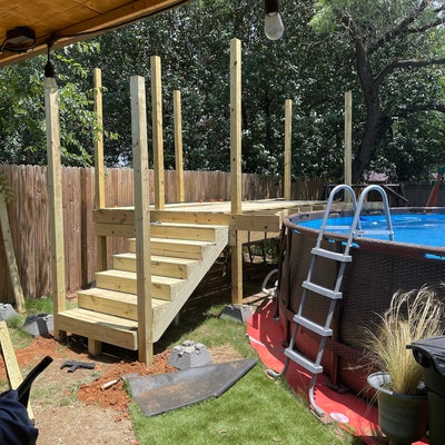 Plans for Above Ground 12x16 Pool Deck for an 18x33 Oval Pool 54 High ...