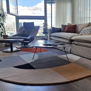 Hand Tuft Rug Contemporary Irregular Shape Area Tufted Rug, Custom ...