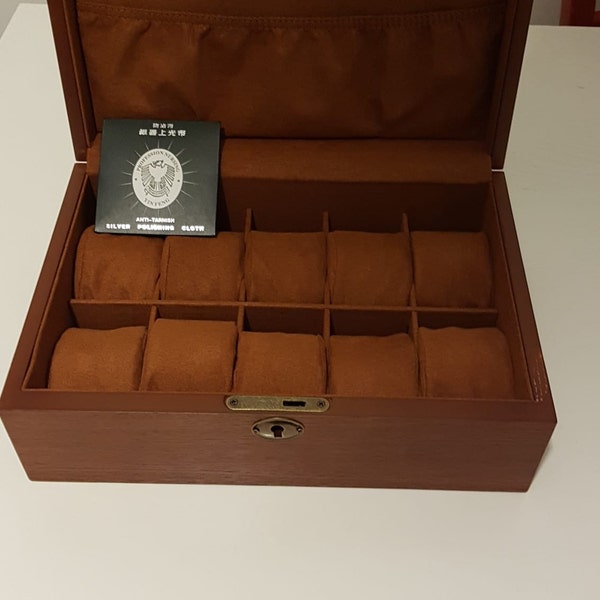 Watch Case With Key and Lock for Men, Personalized Watch Box, Engraved ...