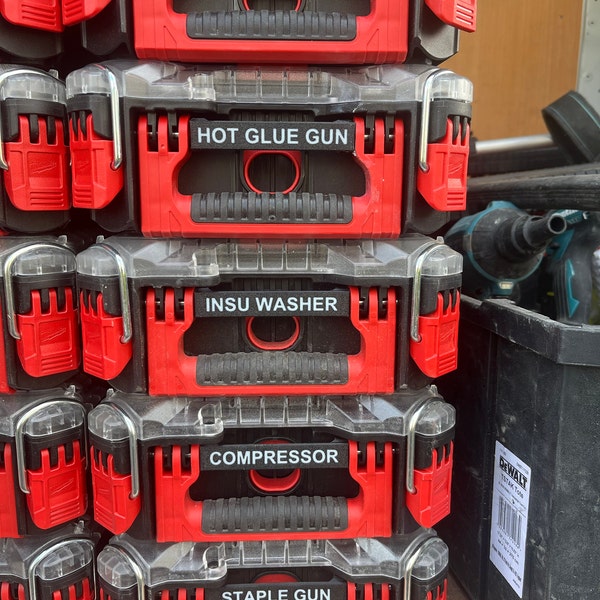 Box and Large Tool Custom Tray Labels Milwaukee Packout Personalise ...