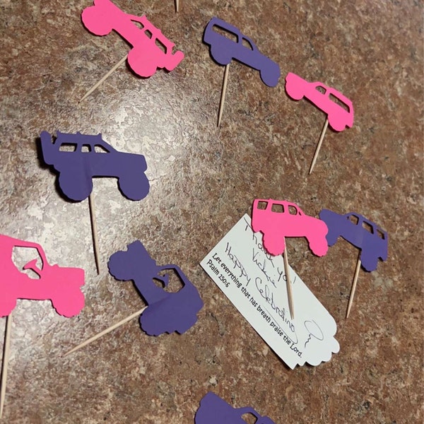 Off-road Truck Cupcake Toppers: Mudding Party Decor - Set of 12 - Etsy