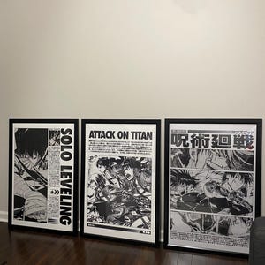 Jujutsu Kaisen Posters V3 3 Piece Set Manga Art Anime Wall Print ...