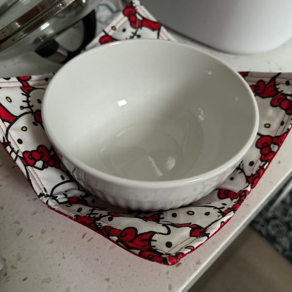 Wildflowers Microwave Bowl Cozy, Plate Cozy, Reversible, Vintage Floral ...