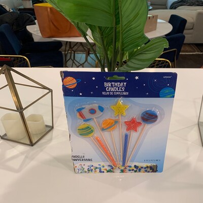 Space Party Candles Space Birthday, Rocket Birthday, Rocket Party ...