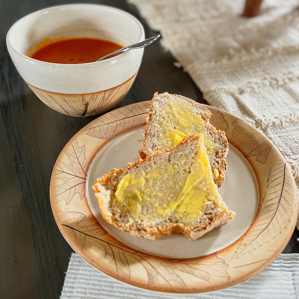 Tapas Plate IN STOCK- Dessert Plate - Blue Ceramic Plate Woodland or ...