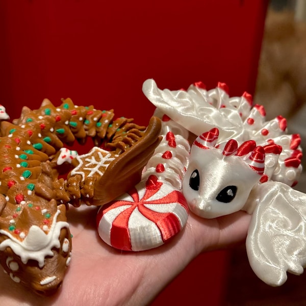 Peppermint Dragon by Teal Cat Creative | Articulated Dragon | Desk ...