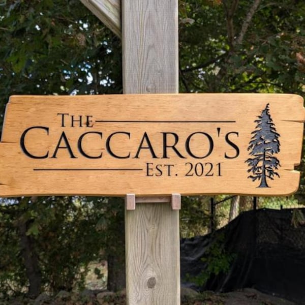 Personalized Carved Wood Sign: Rustic Cabin, Home, or Ranch - Etsy