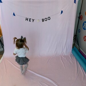 Hey Boo Banner With Felt Ghost Halloween Banner Halloween Decorations ...