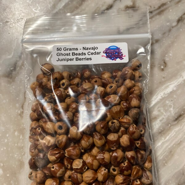 32" Navajo Ghost Spirit Beads Cedar Juniper Berry Necklace - Ghost ...