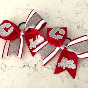 Collegiate College Cheer Cheerleading Ribbon Bow | Etsy