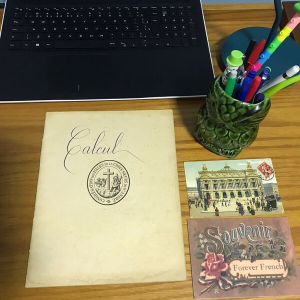 NEW STOCK Fabulous 1950’s Small French Handwritten School Notebook ...