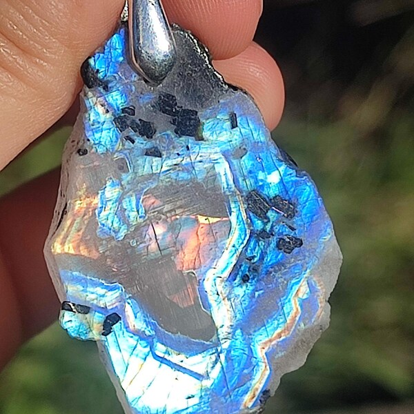 Gorgeous~ Blue Fire Rainbow Moonstone Oval Shape Cabochon Both Side ...