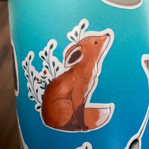 Watercolor Fox Vinyl Sticker Fox Sticker Best Friend Gift - Etsy