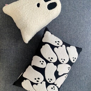 Tree Shaped Pillow in Olive Green Sherpa Fur on the Front and - Etsy