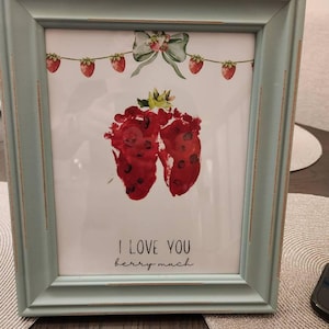 I Love You Cherry Much Handprint Art Craft DIY, Summer Cherry Handprint ...