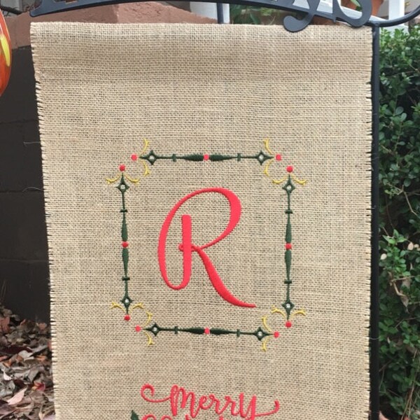 Dasher Font Frame - Large- Instant Download -digital Machine Embroidery ...