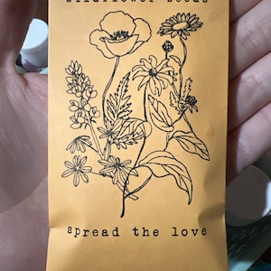 Flower Seed Packet Stamp Poppy Seed Stamp Seed Labeling - Etsy